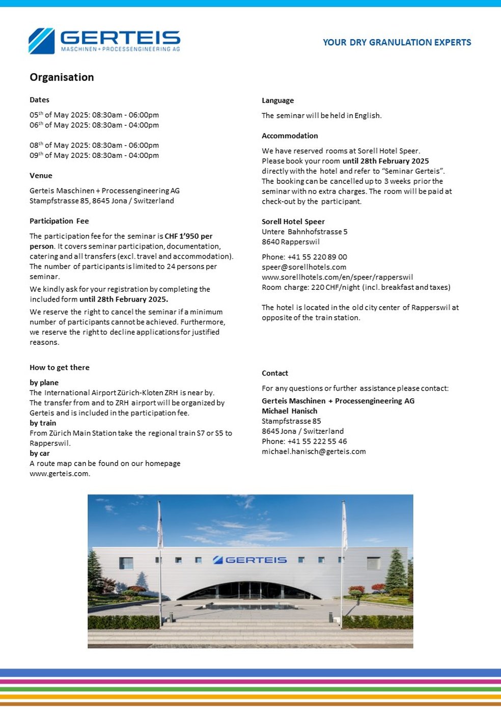 Our Dry Granulation Seminars